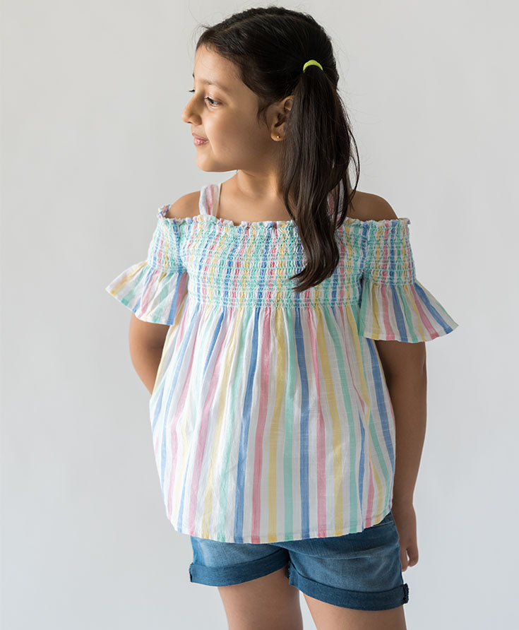 Rainbow Stripe Top – A Little Fable